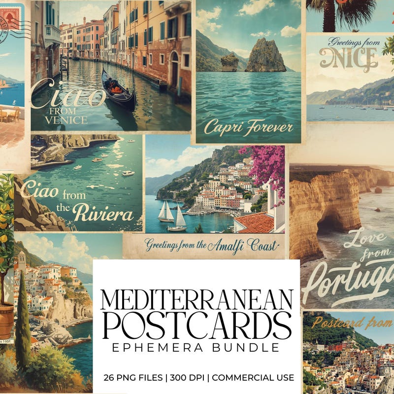 Seaside Vintage Postcards - Etsy