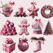 Pretty Pink Christmas Clipart, Pink Christmas Winter Clip Art ...