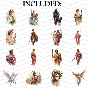 Greek Mythology Clipart Bundle | Ancient Gods, Goddesses, Heroes ...