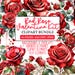 Red Rose Valentine Kit, Printable Valentines, Floral Make Your Own ...