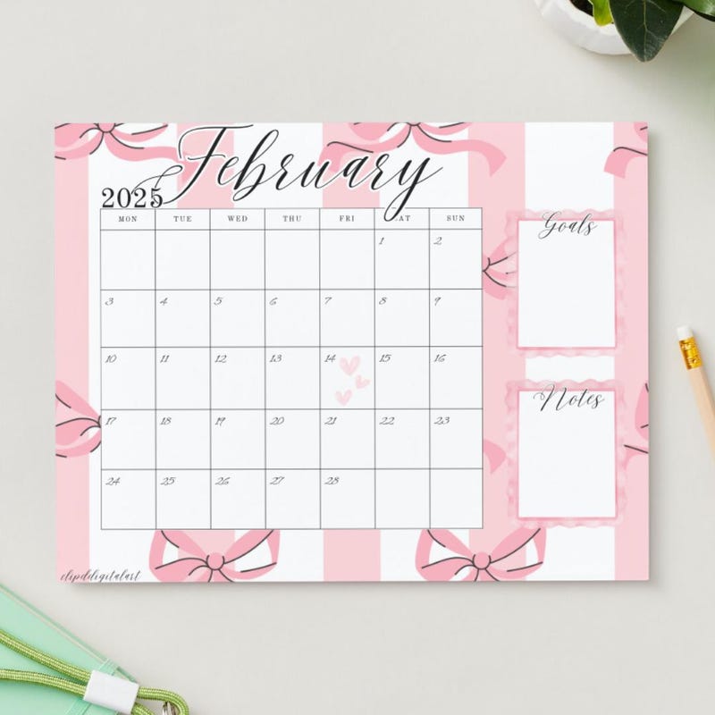 2025 Girly Calendar - Etsy