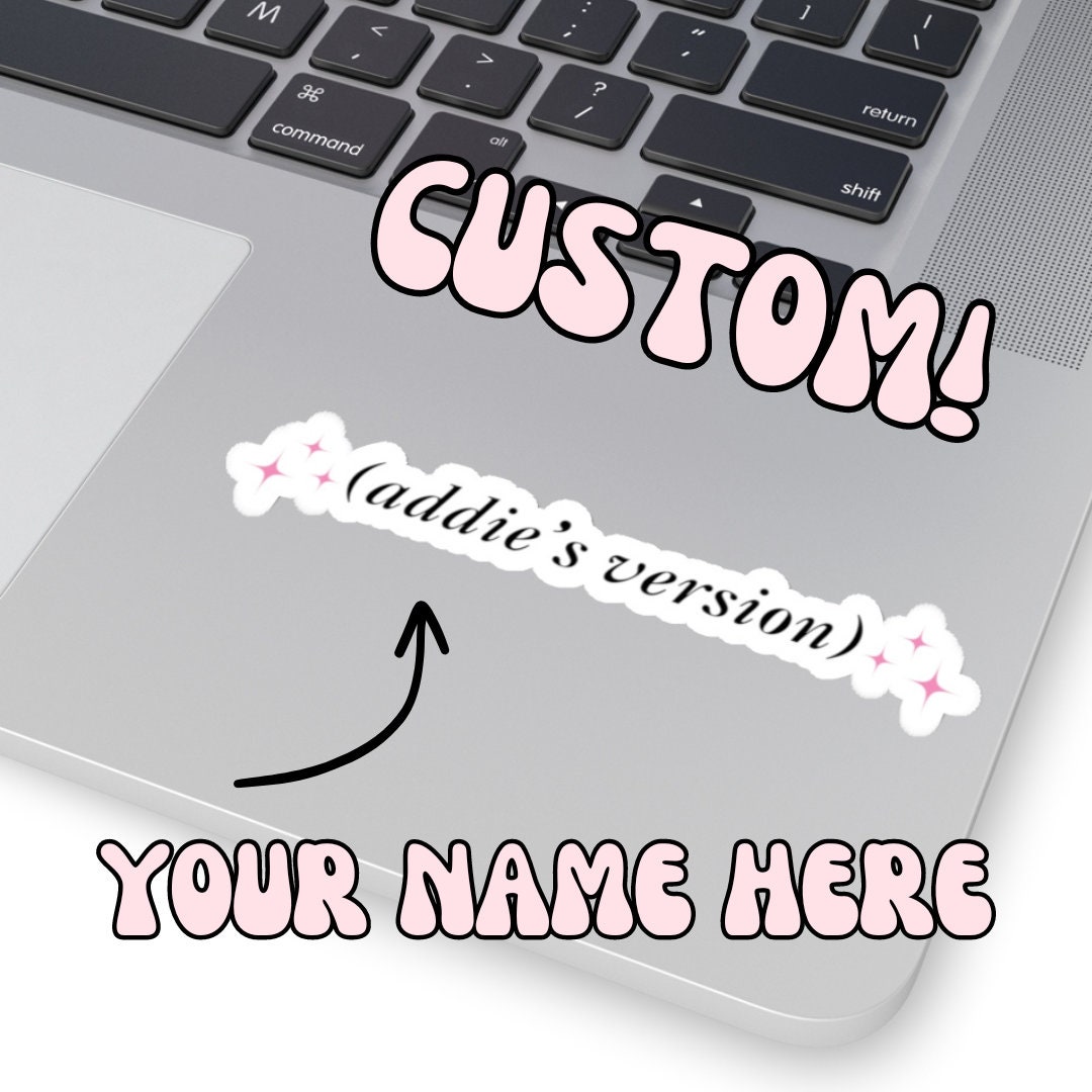 Custom Name's Version Sticker Trendy Folklore Your Name Custom Name ...