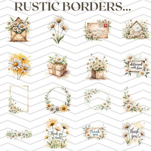 Daisy Mail Clipart Bundle | Floral Happy Mail Pngs, Envelopes ...