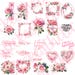 Pink Rose Valentine Kit, Printable Valentines, Floral Make Your Own ...