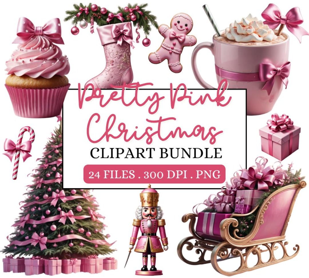 Pretty Pink Christmas Clipart, Pink Christmas Winter Clip Art ...