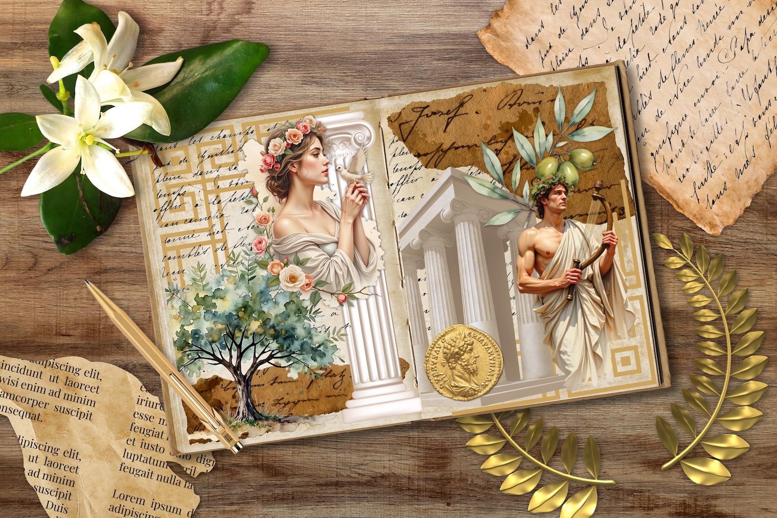 Greek Mythology Clipart Bundle | Ancient Gods, Goddesses, Heroes ...