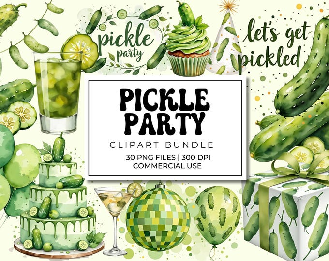 Funny Pickle Clipart, Pickle Sublimation, 12 Pickle Graphics, Cartoon ...