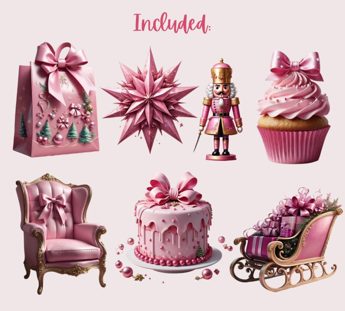 Pretty Pink Christmas Clipart, Pink Christmas Winter Clip Art ...