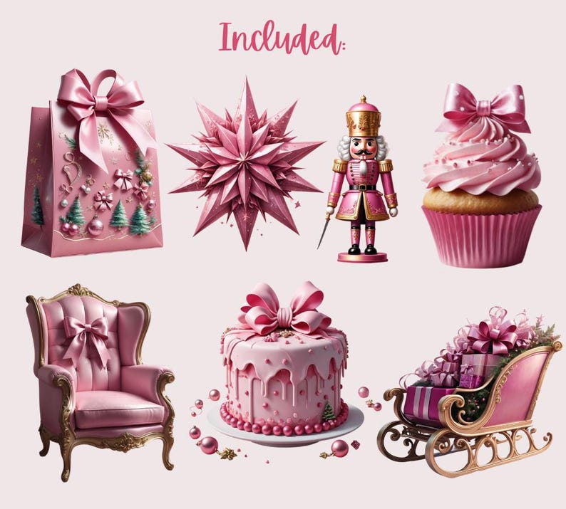 Pretty Pink Christmas Clipart, Pink Christmas Winter Clip Art ...