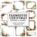 Farmhouse Christmas Clipart Bundle, Holiday Borders & Frames, Rustic ...