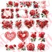 Red Rose Valentine Kit, Printable Valentines, Floral Make Your Own ...