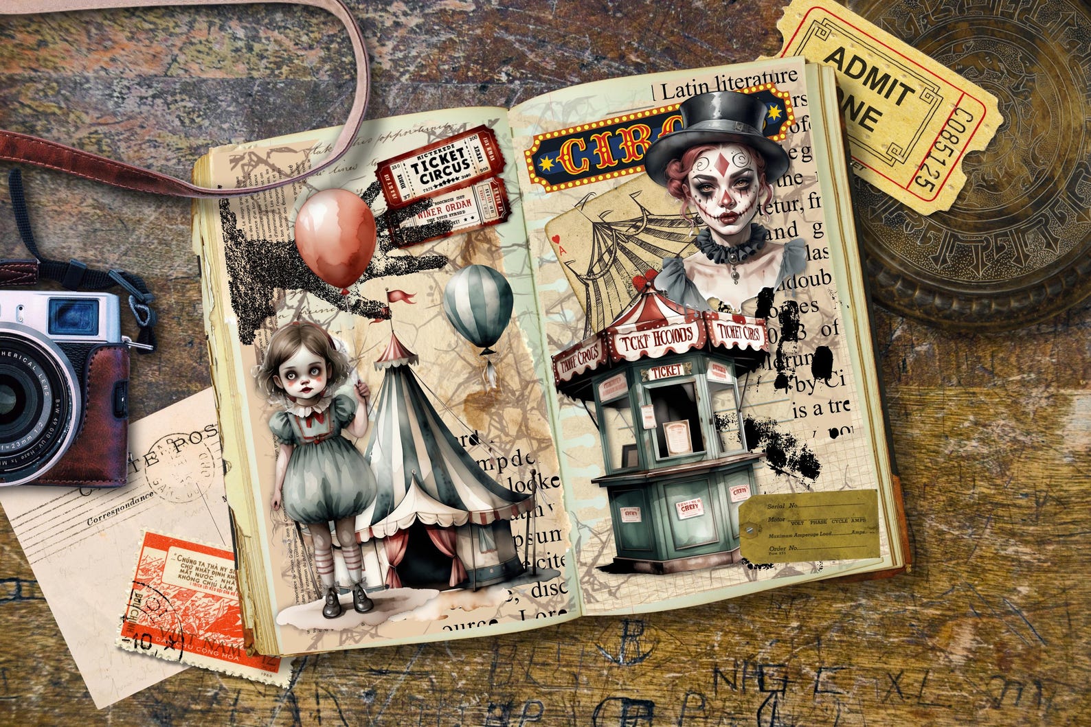 Circus Freak Show Clipart Bundle | Vintage Circus Oddities Pngs ...