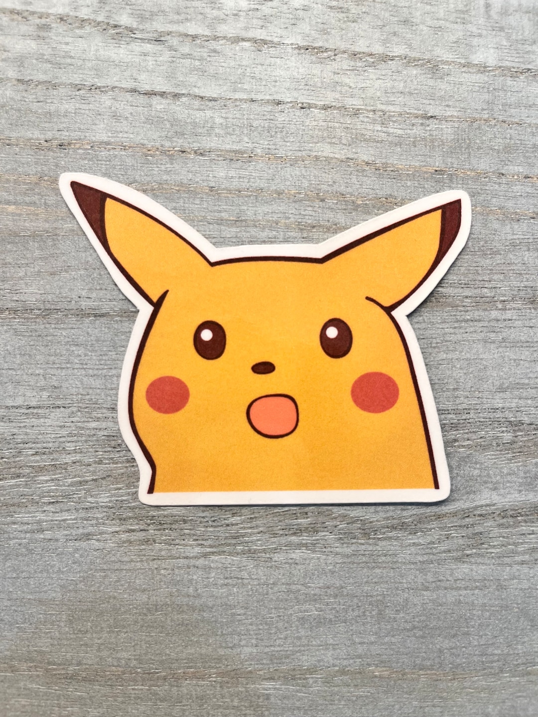 Shocked Pikachu Meme Sticker Water Resistant Laptop, Hydroflask ...