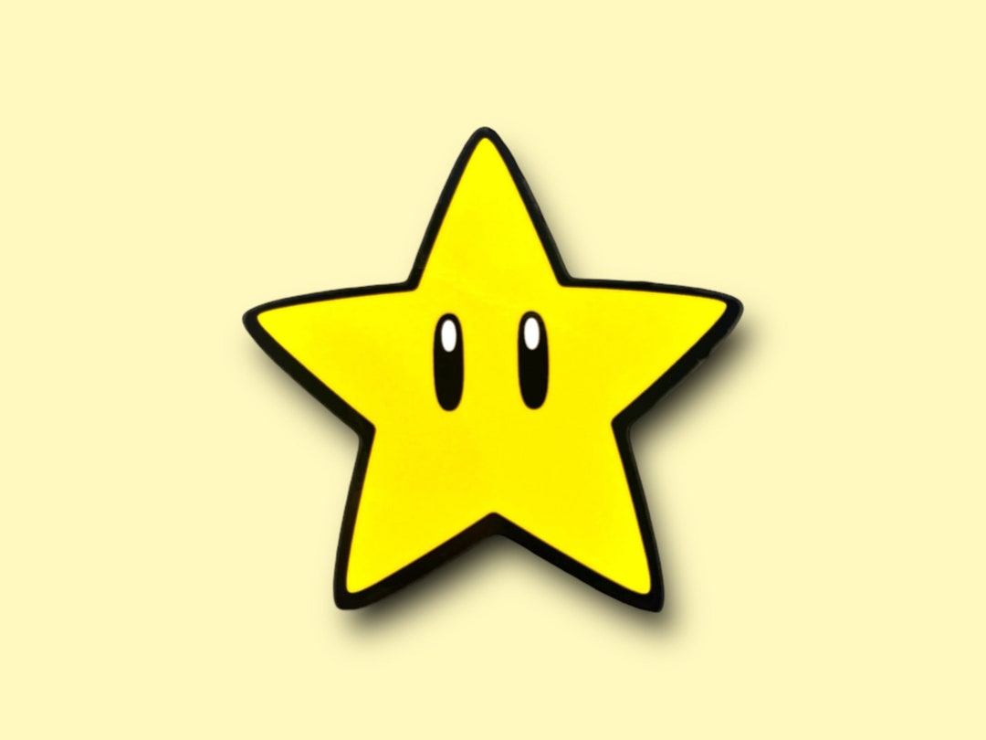 Super Mario Super Star Laminated Vinyl Sticker - Etsy