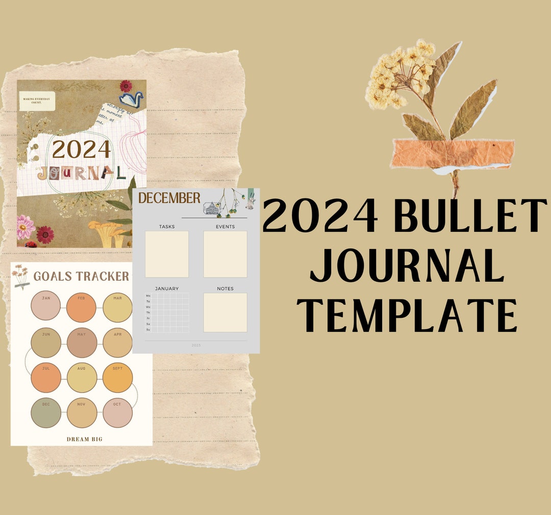 2024 Bullet Journal Template - Etsy UK