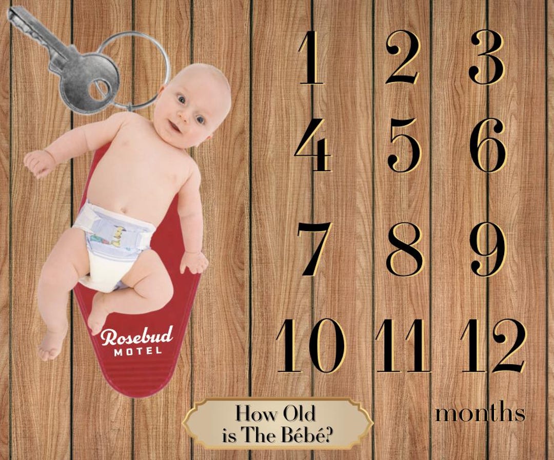 Schitt's Creek Rosebud Motel Bébé Baby Milestone Tapestry for Monthly ...