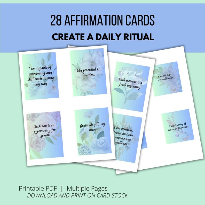 Empowerment Affirmation Cards & Stickers: Daily Motivation (PDF) - Etsy