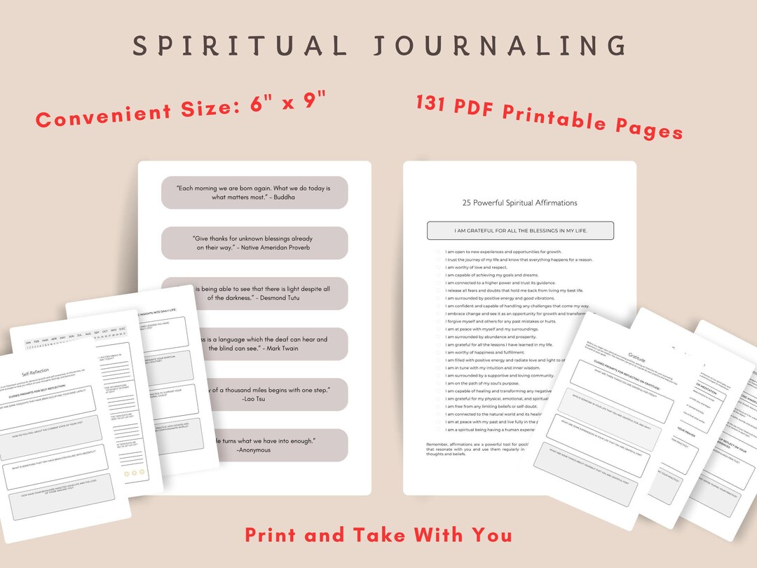 Beginners Spiritual Journaling Guide Self-reflection Journal Personal ...