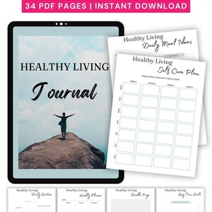 Healthy Living Journal Track Daily Activities Boost Motivation Achieve ...
