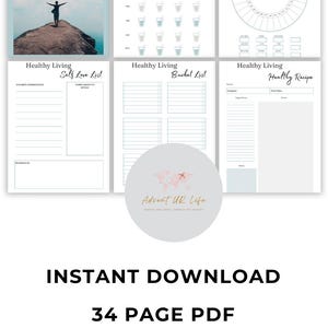 Healthy Living Journal Track Daily Activities Boost Motivation Achieve ...