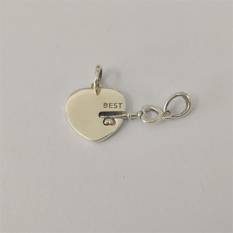 Pandora Best Friends Heart and Key Pendant Charm S925 Ale - Etsy