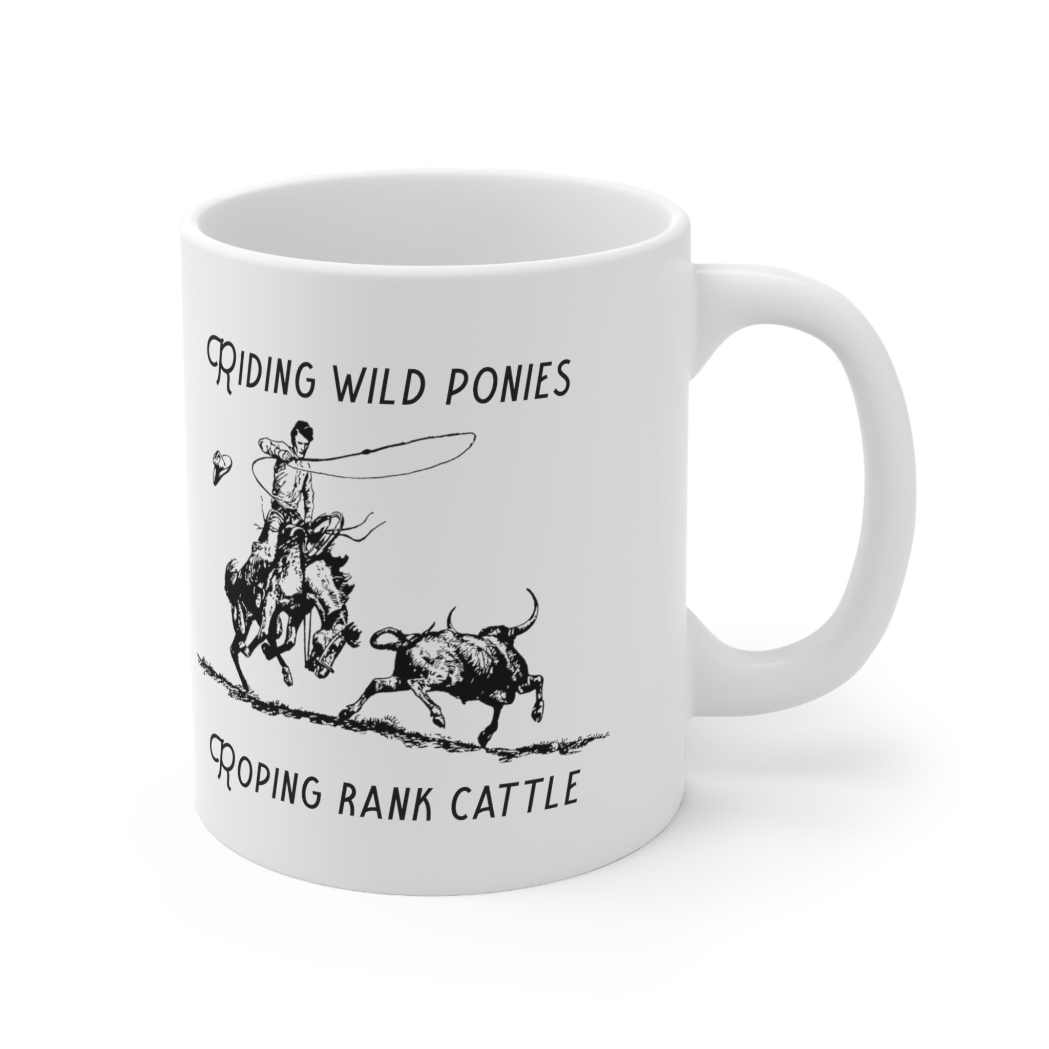 Ceramic Western Mug, Rodeo Mug, Rustic Mug, Rank Cattle Mug, Ranchy Mug ...