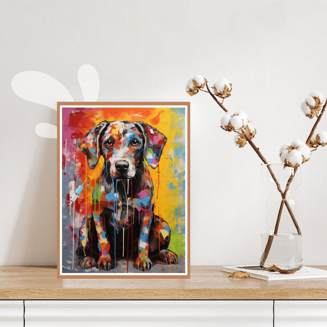 Dog Wall Art / Digital Animal Art / Instant Decor / Digital Wall Art ...