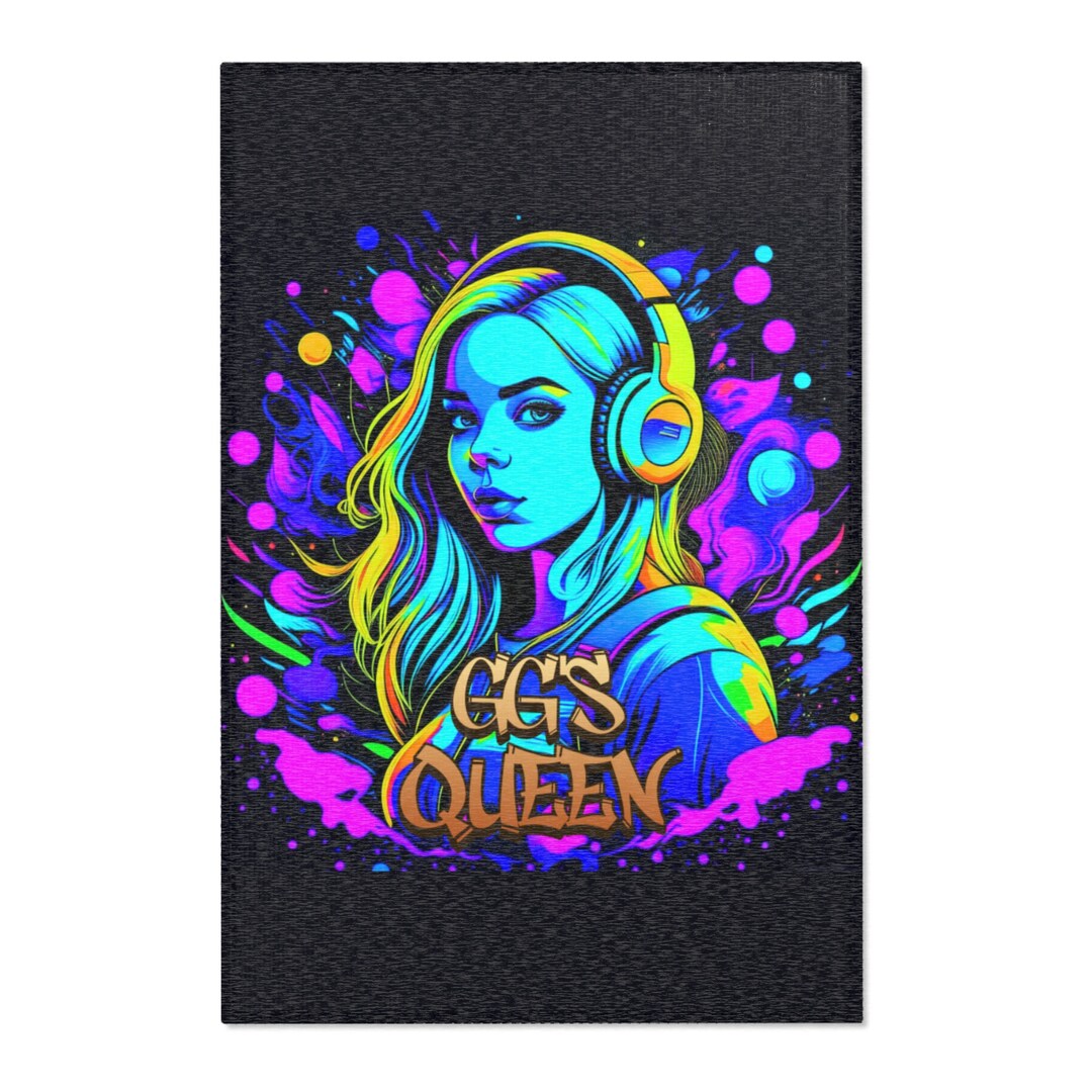 Gg's Queen Area Rugs Girl Gamer Girl Gamer Gifts Gamer Art Retro Gamer ...