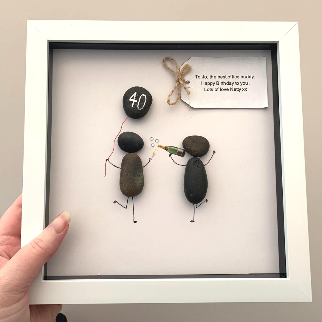 Pebble Art Birthday Gift Frame: Milestone Celebration - Etsy