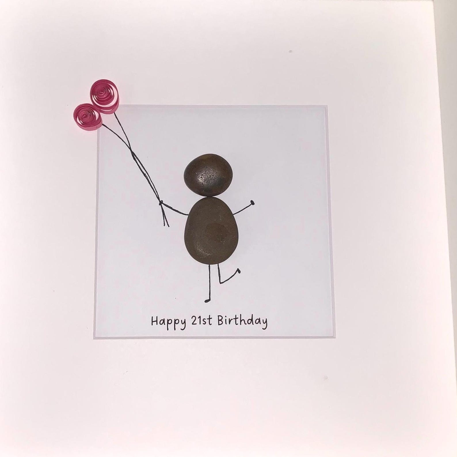 Personalised Birthday Pebble Art Frame for Her Birthday Gift 21st 30th ...
