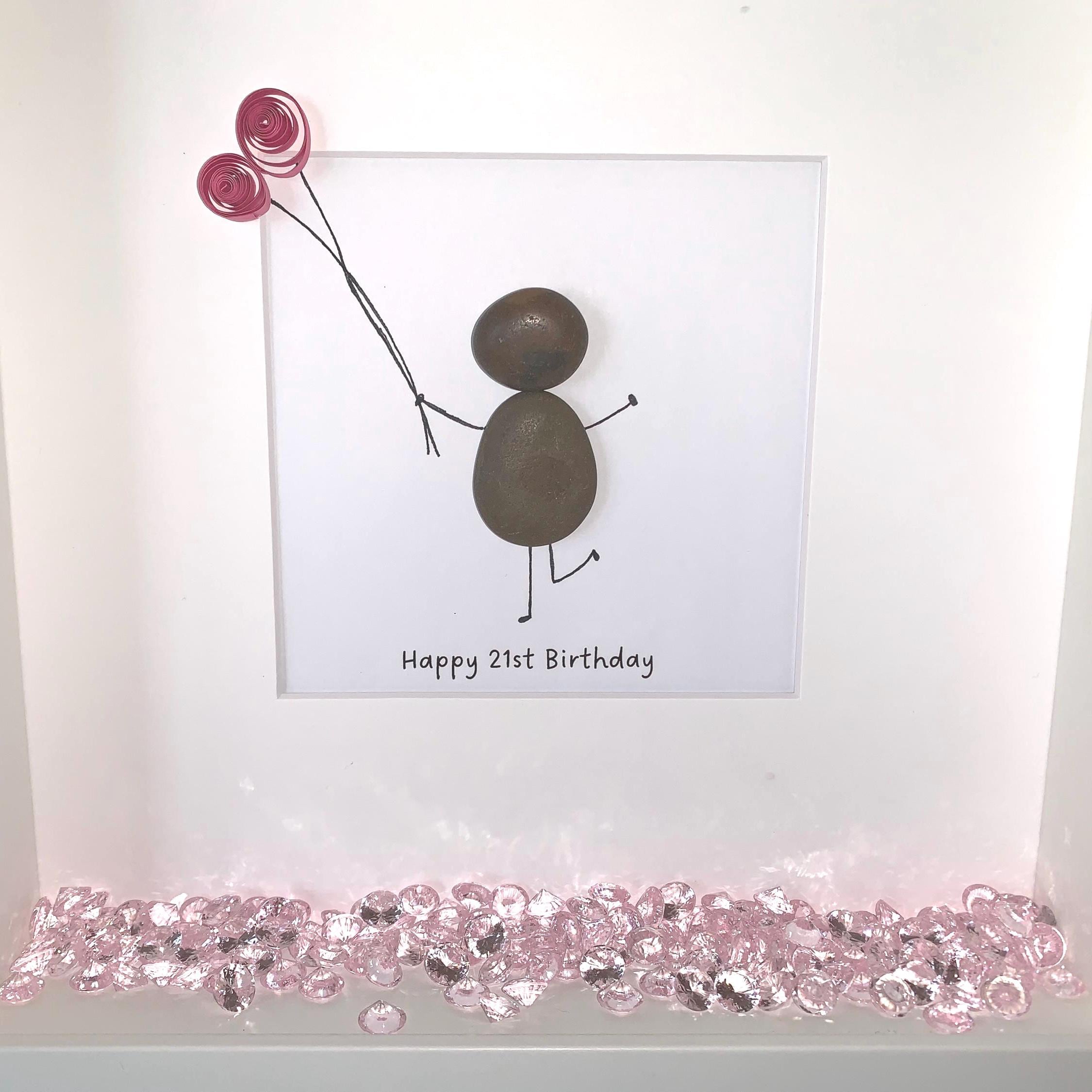 Personalised Birthday Pebble Art Frame – Milestone Gift for Her - Etsy