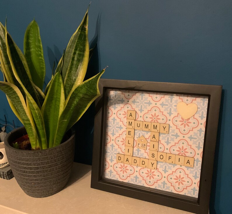 Personalised Scrabble 3D Box Frames, Scrabble Family Names, Family ...