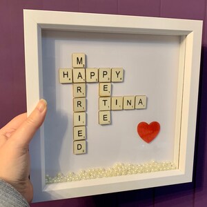 Personalised Scrabble 3D Box Frames, Scrabble Family Names, Family Frames, Handmade, Wedding ...
