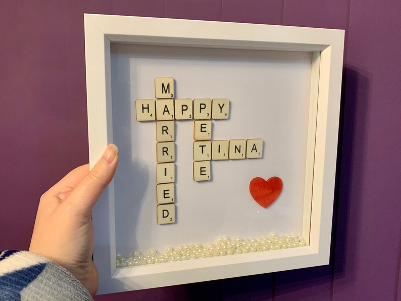 Personalised Scrabble 3D Box Frames, Scrabble Family Names, Family Frames, Handmade, Wedding ...