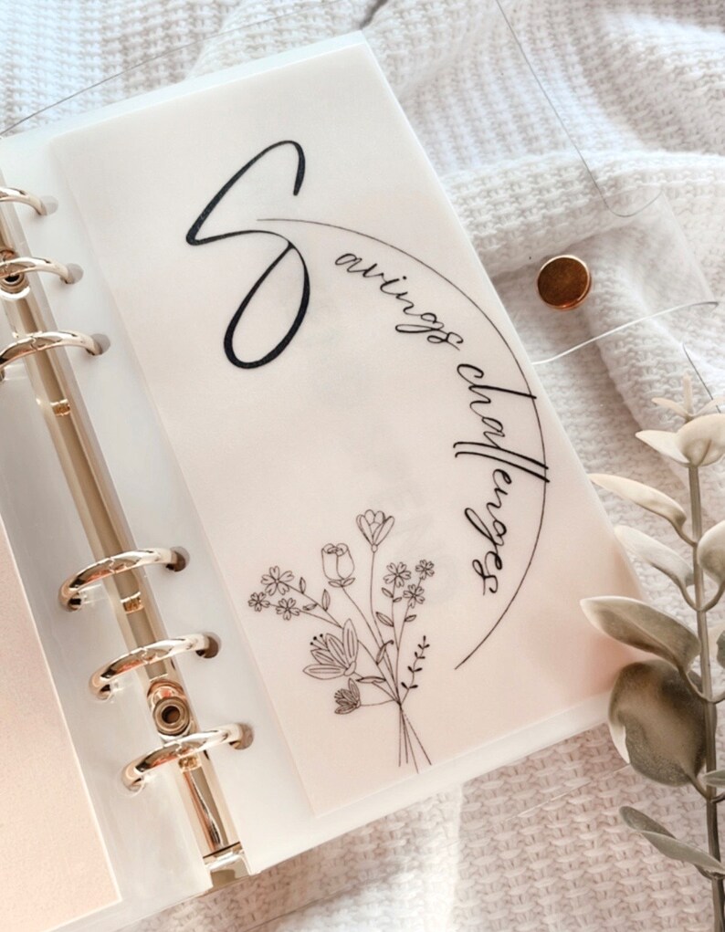 Dashboards A6 | Flower Bunch Dashboard for A6 Binder | Budget Binder ...