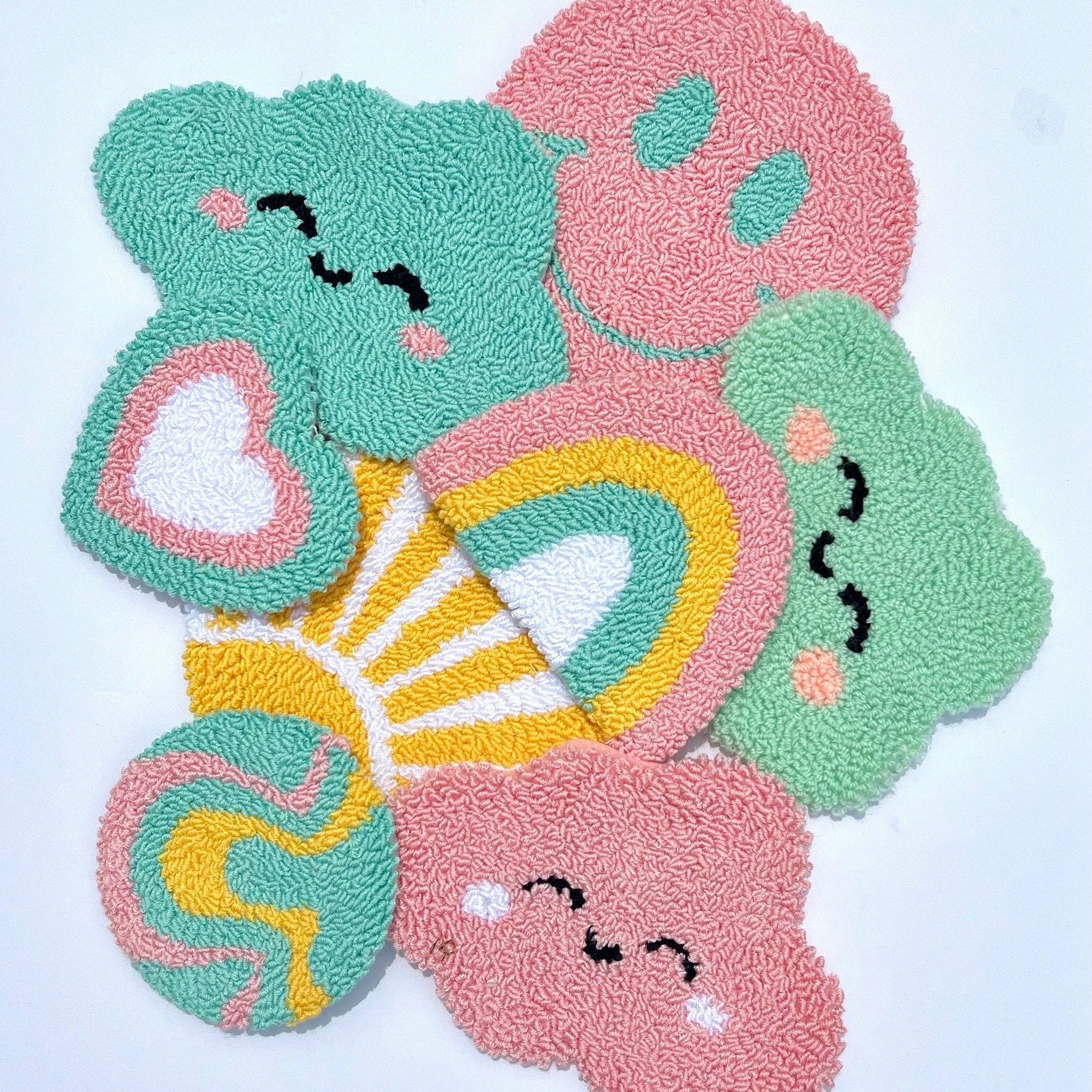 Cloud Punch Needle Coaster, Mug Rug, Cute Coasters, Punch Needle Kit ...