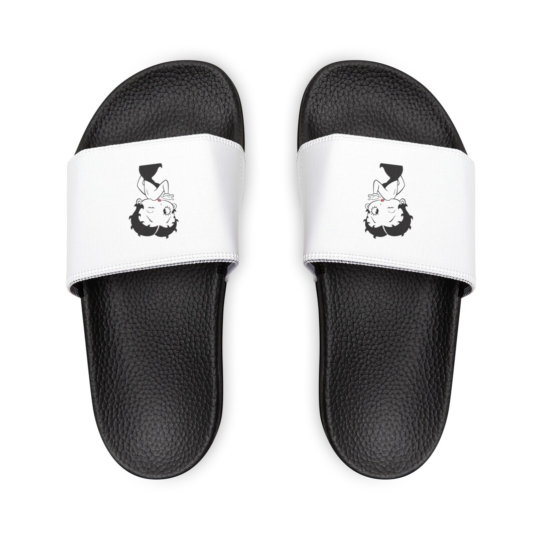 BETTY BOOP Red Lips Kiss Women's PU Slide Sandals - Etsy