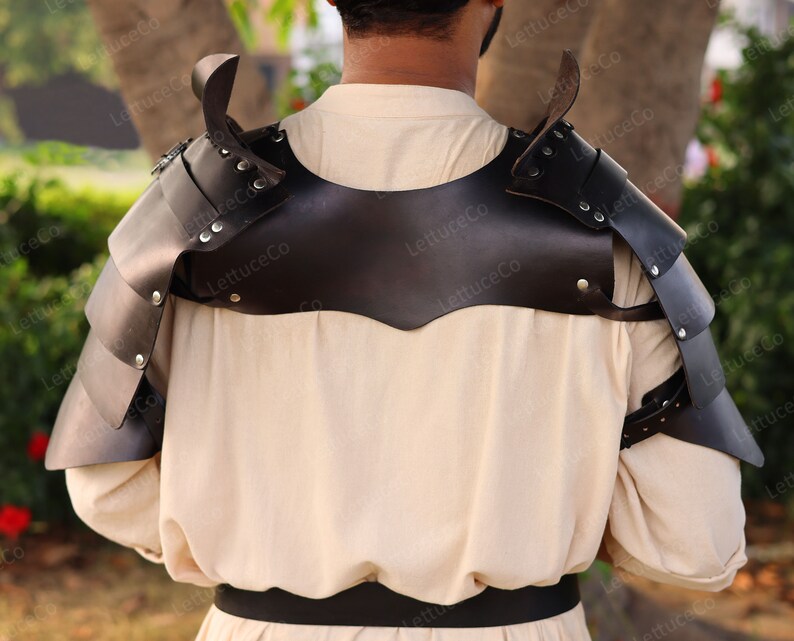 Viking Medieval Larp Shoulder Armor, Fantasy Knight Cosplay Armor, Ren ...