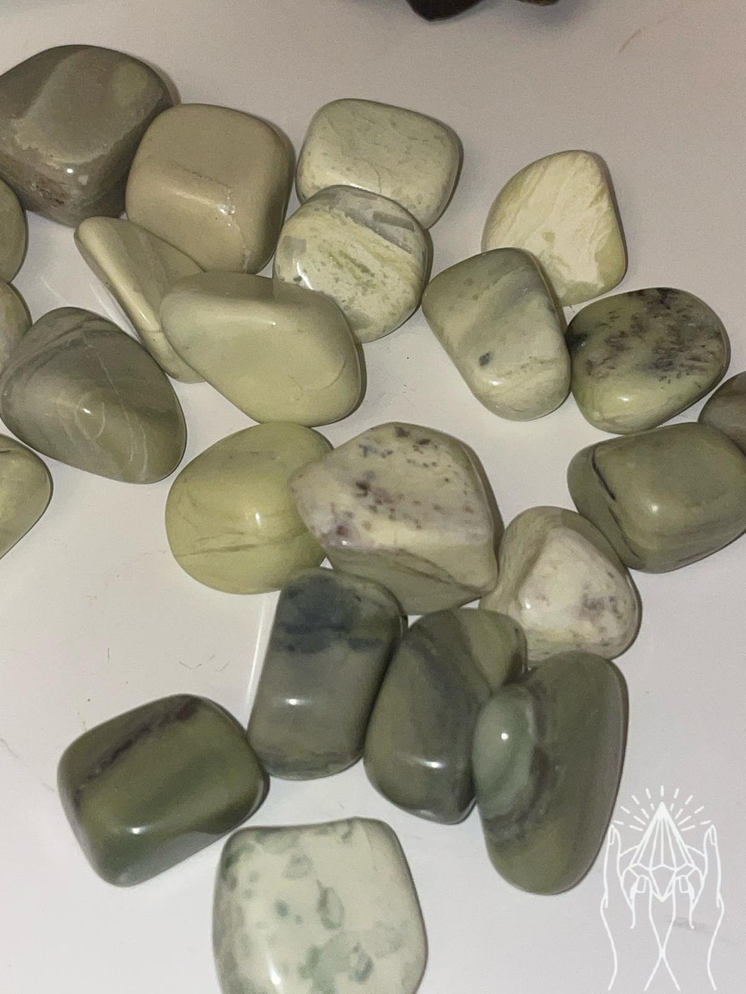 Tumbled Serpentine Stone, Healerite, New Jade, Bowenite, Hydrophite ...