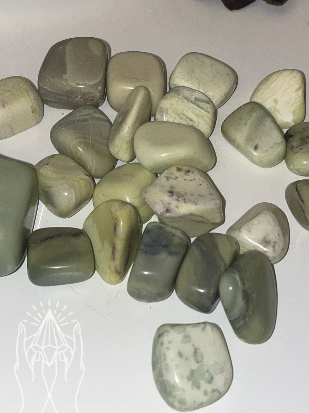 Tumbled Serpentine Stone, Healerite, New Jade, Bowenite, Hydrophite ...