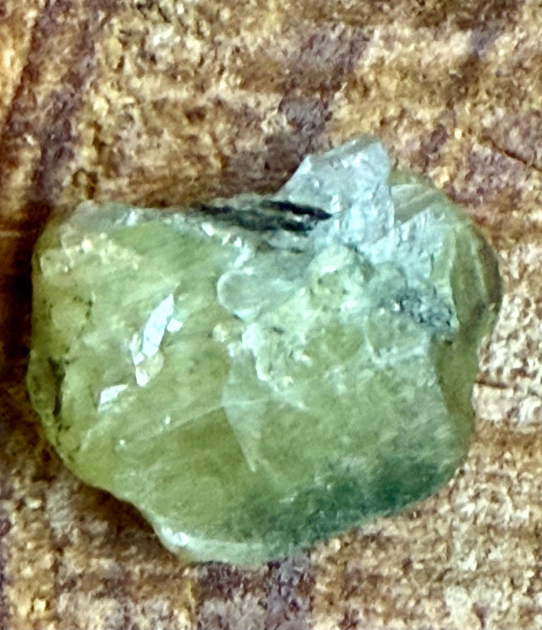 Green Chrome Sphene Titanite With Epidote From Brazil, Gemstone ...
