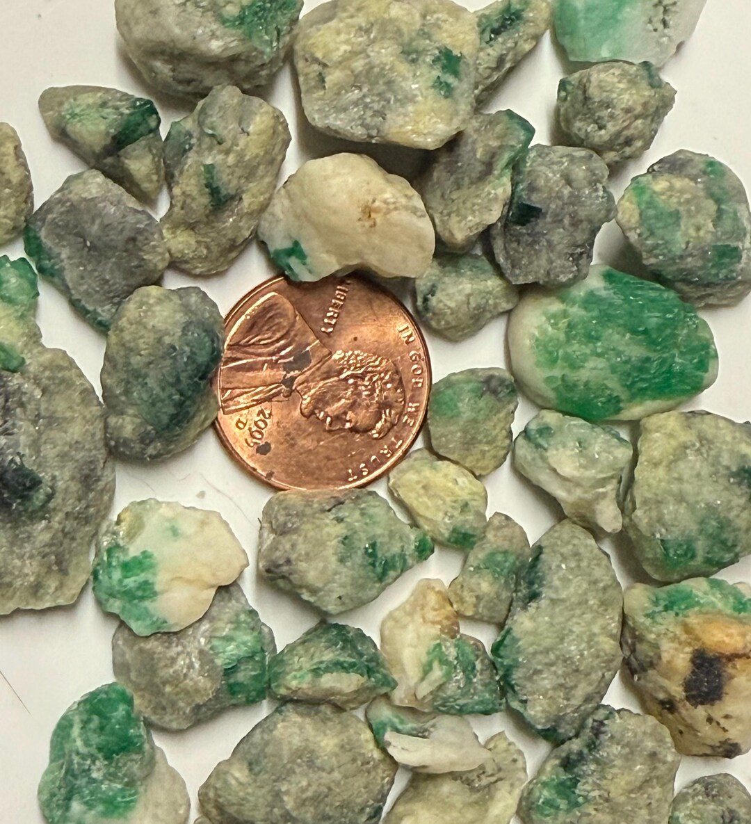 Raw Emeralds on Matrix, Gemmy, Crystals, Gemstone, Metaphysical ...