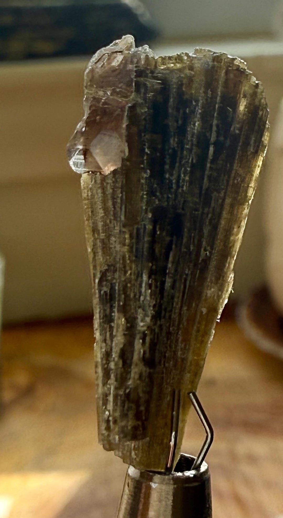 Unique Small Epidote Cluster With Pink Apatite, Crystal, Metaphysical ...