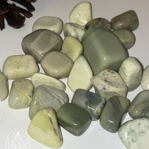 Tumbled Serpentine Stone, Healerite, New Jade, Bowenite, Hydrophite ...