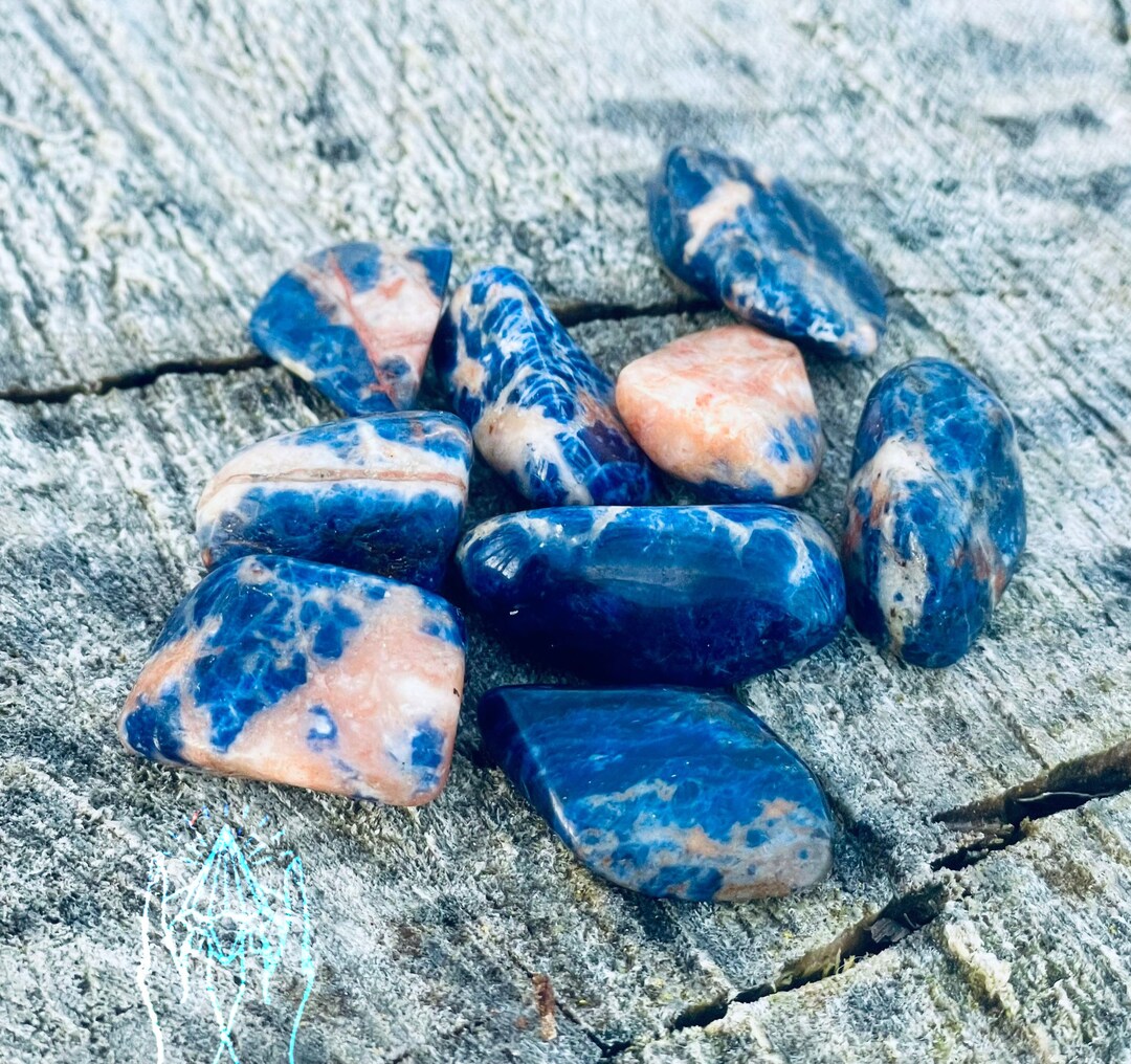 Tumbled Sunset Sodalite: Orange Feldspar Metaphysical Crystal (0.75-1 ...