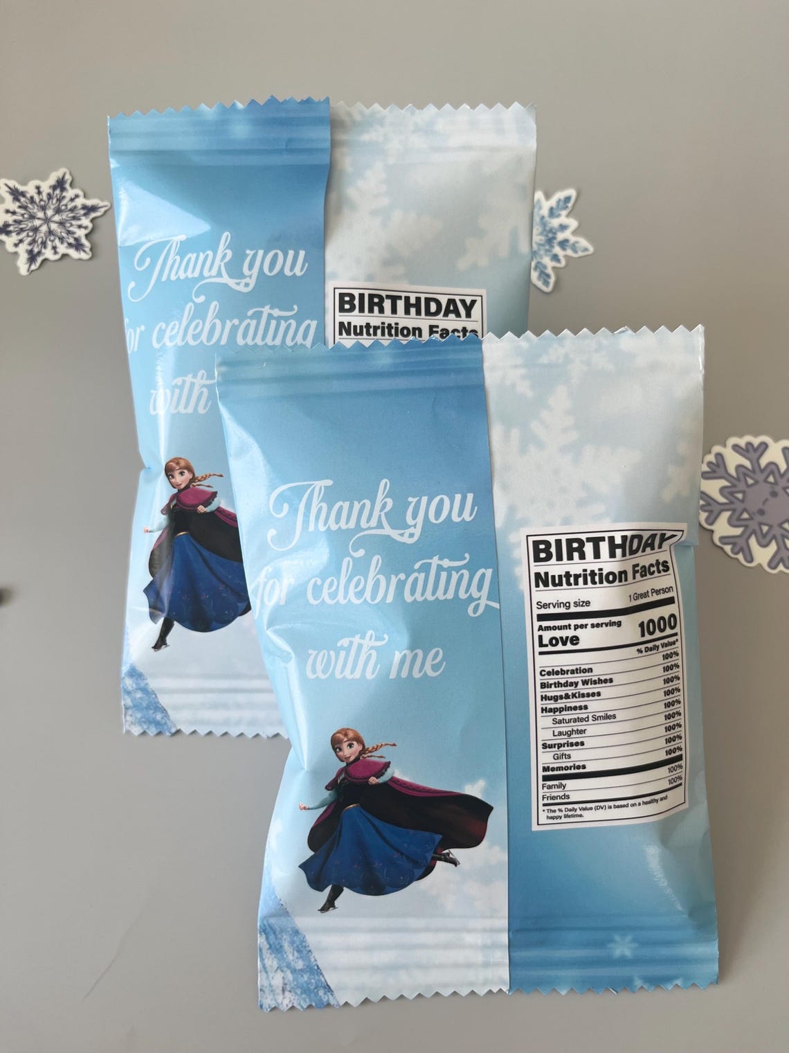 Custom Frozen Birthday Party Favors Frozen Chip Bag Frozen Oreo Wrap ...