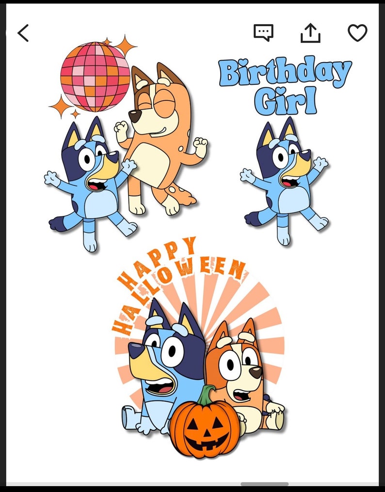 Bluey Bundle Bluey Files PNG SVG PDF Formats Use for Cricut, Make Your ...