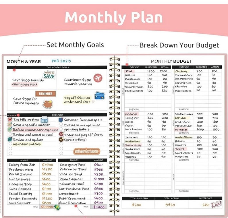 Family Budget Planner Customizable Printable - Etsy