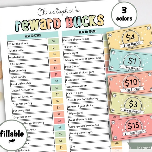 Kids Reward System - Etsy