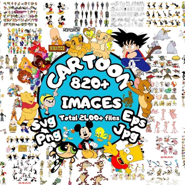 Cartoon Bundle Cricut - Etsy